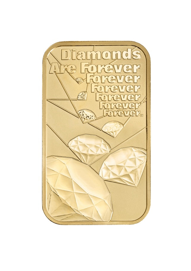 James Bond Diamonds Are Forever Minted 1oz Gold Bar Bullion | 999.9 Fi ...